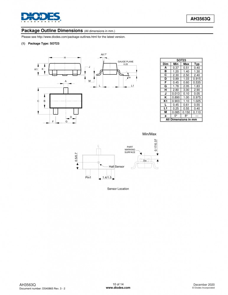 AH3563Q technical document page 10