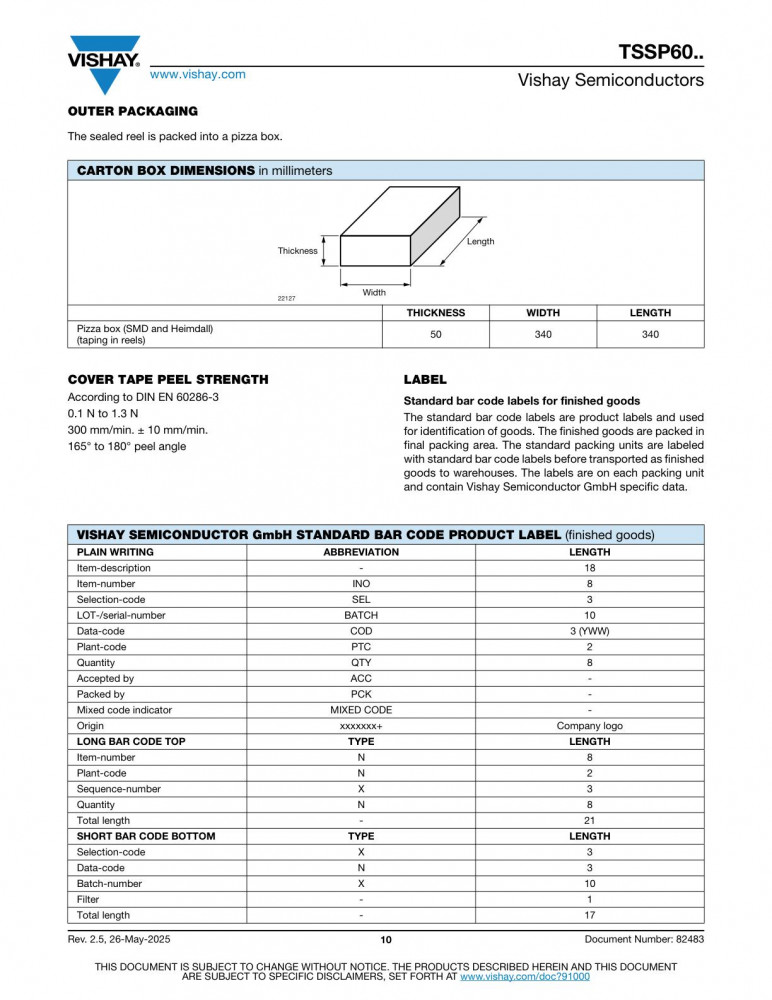 TSSP6038TT technical document page 10