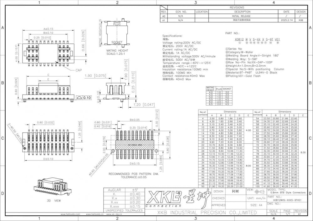 X0812WVS-30AS-9TV01 technical document page