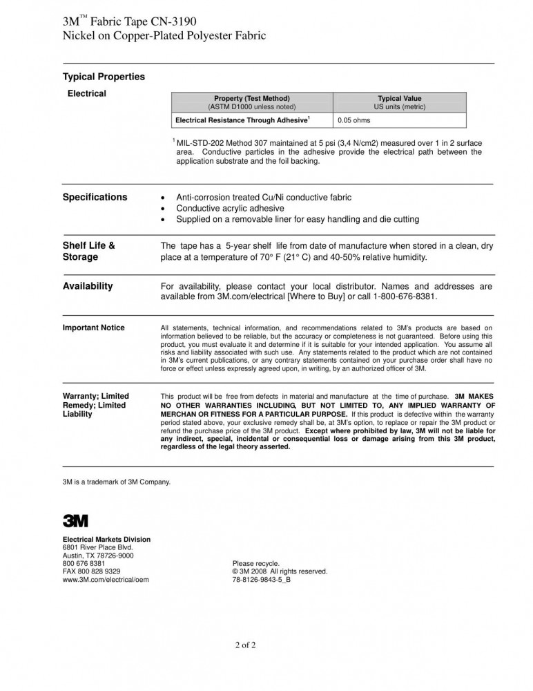 CN-3190 datasheet page 2