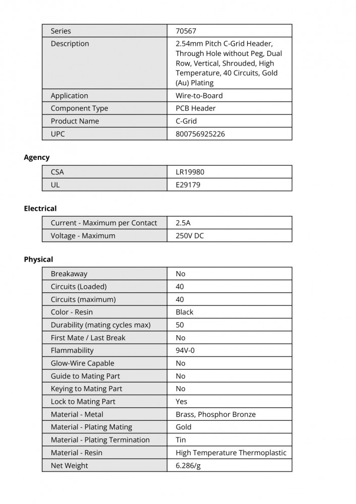 MOLEX 705670188 document image 2