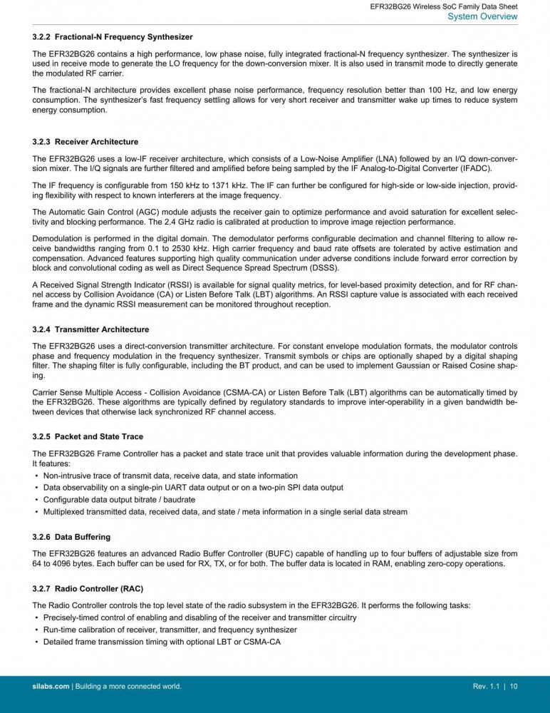 EFR32BG26 document page 10