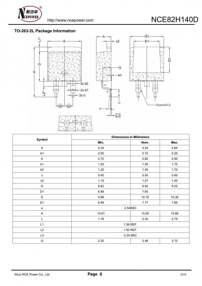 NCE82H140D datasheet page 6
