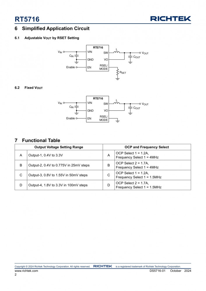 RT5716 datasheet page 2