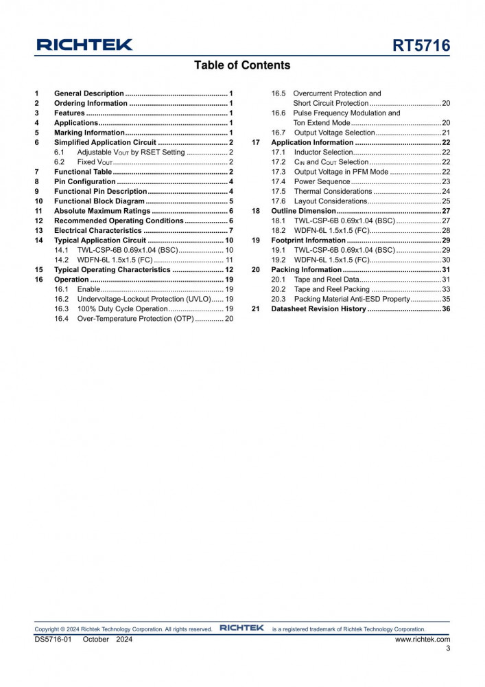 RT5716 datasheet page 3