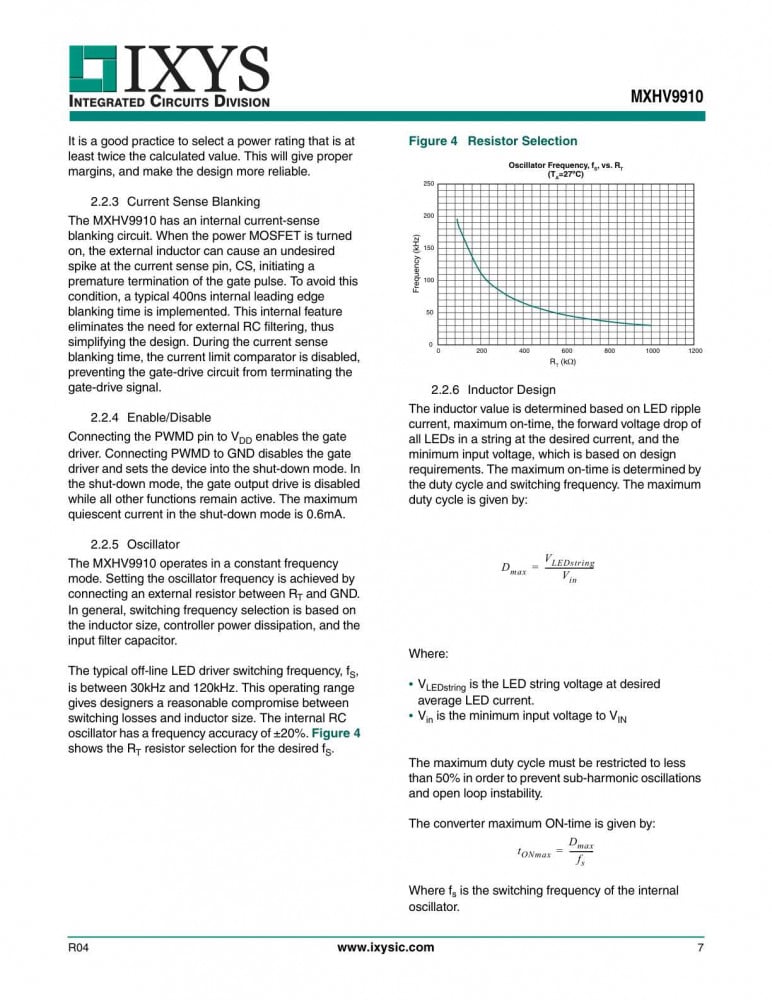 MXHV9910BE datasheet page 7