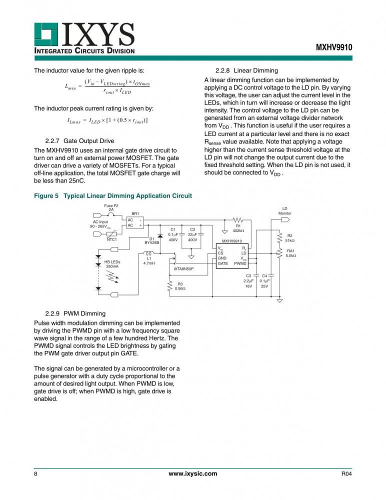 MXHV9910BE datasheet page 8