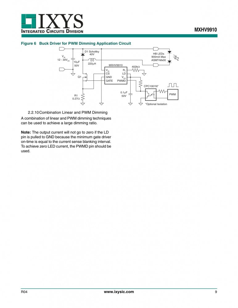 MXHV9910BE datasheet page 9