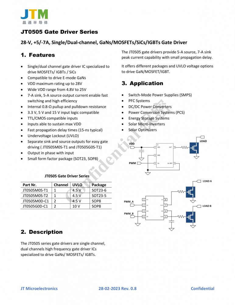 JT0505G0D-C1 datasheet page 1