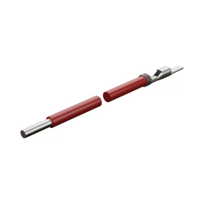 Pre-Crimped Lead Mizu-P25 Male-to-Pigtail, Tin (Sn) Plating, 75.00mm Length, 20 AWG, Red for sale