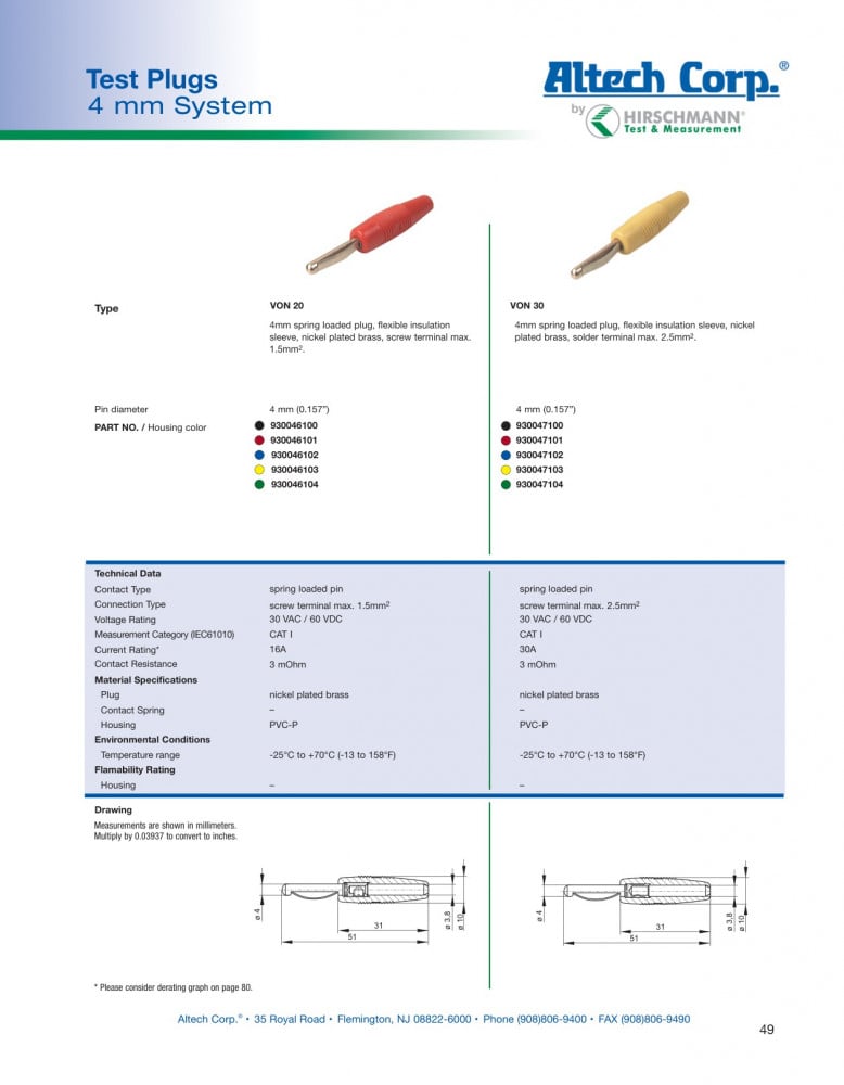 Altech 930047103 technical document preview