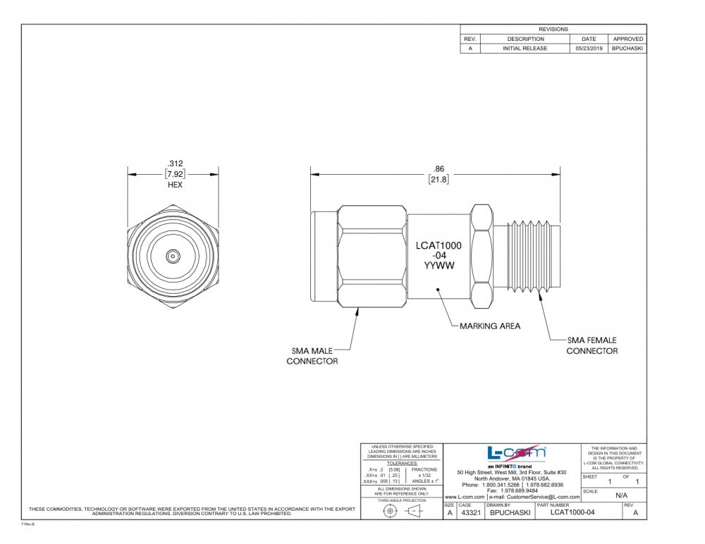 LCAT1000-04 technical document page