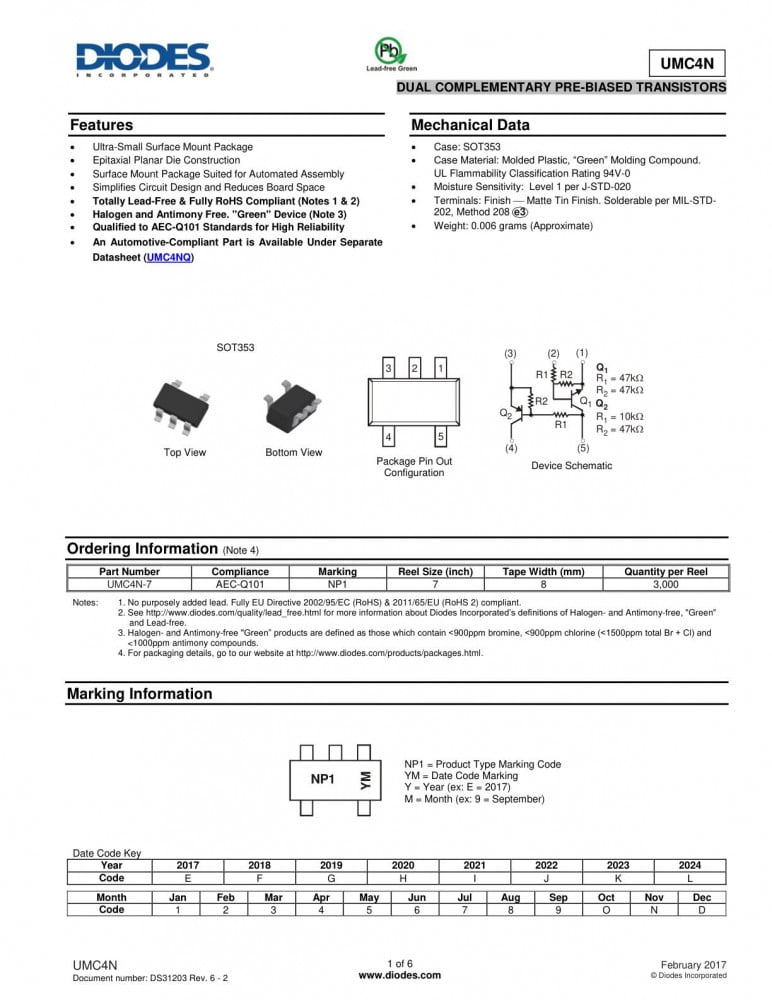 UMC4N-7 datasheet page 1