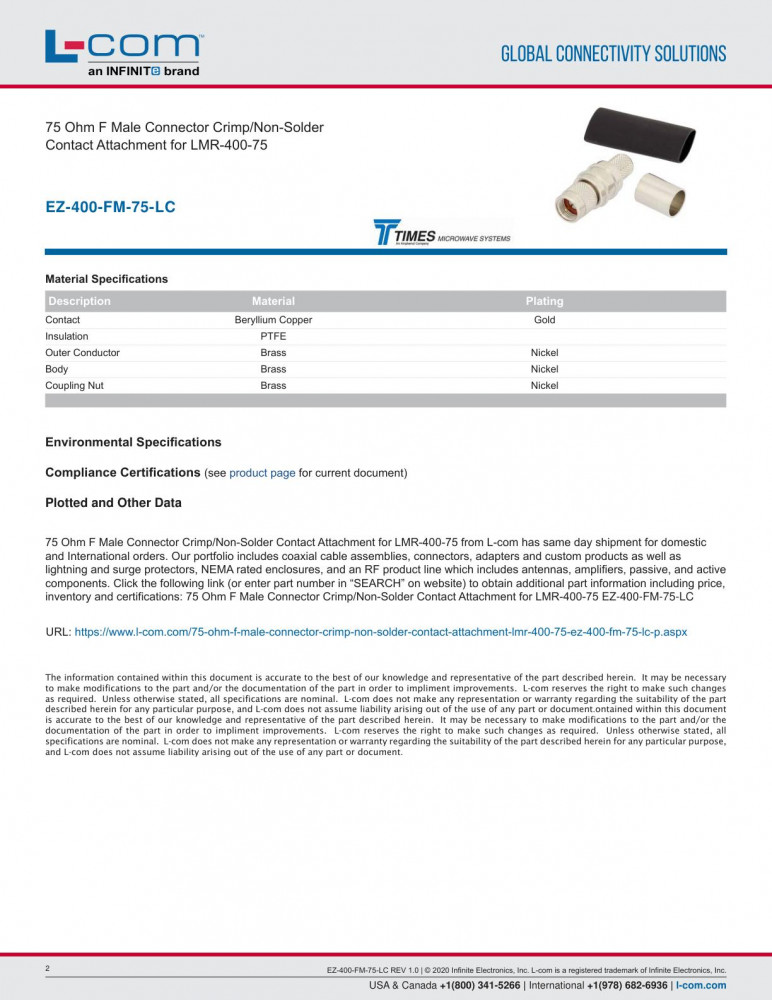 EZ-400-FM-75-LC datasheet page 2