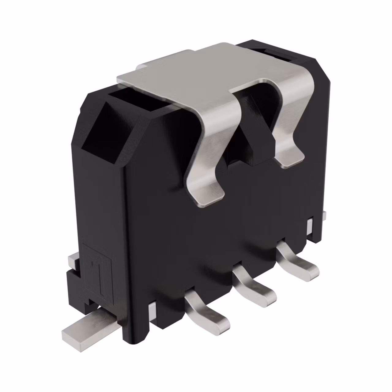 Micro-Fit+ Vertical Header, Surface Mount, 3.00mm Pitch, Single Row, 2 Circuits, 0.38µm Gold (Au) Plating, Glow-Wire Capable, Solder Nail, Black, Tape and Reel