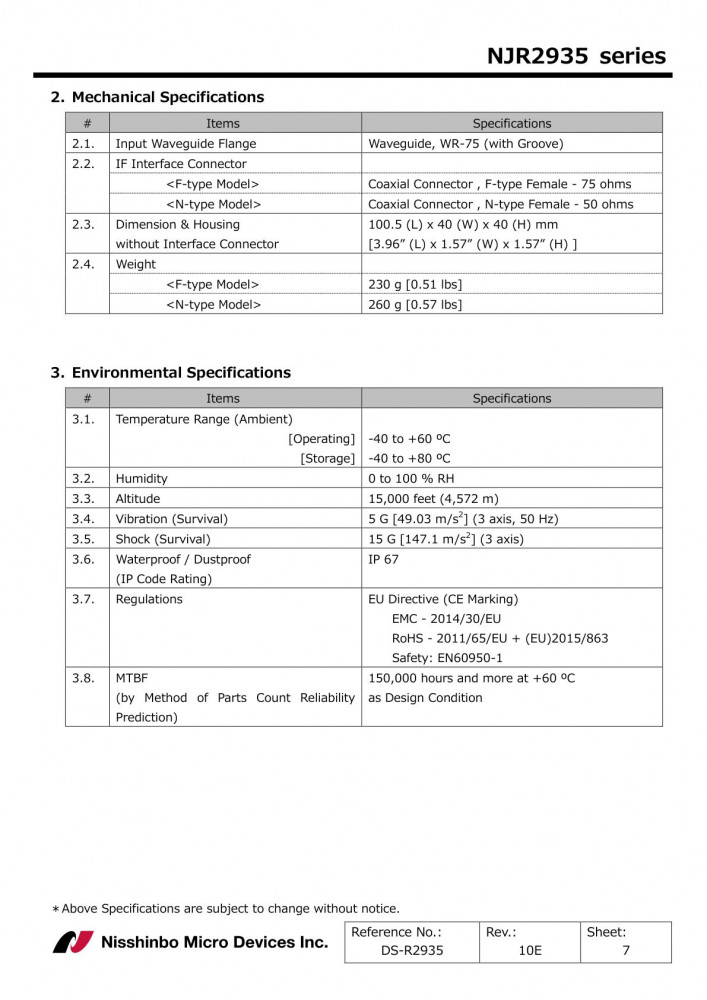 NJR2935 series datasheet page 7
