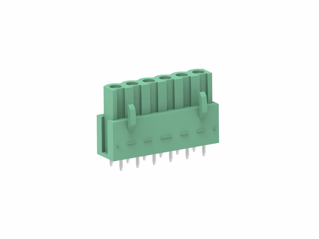 7.62mm Pitch Eurostyle Vertical Plug, Front Wire Entry, 4 Circuits
