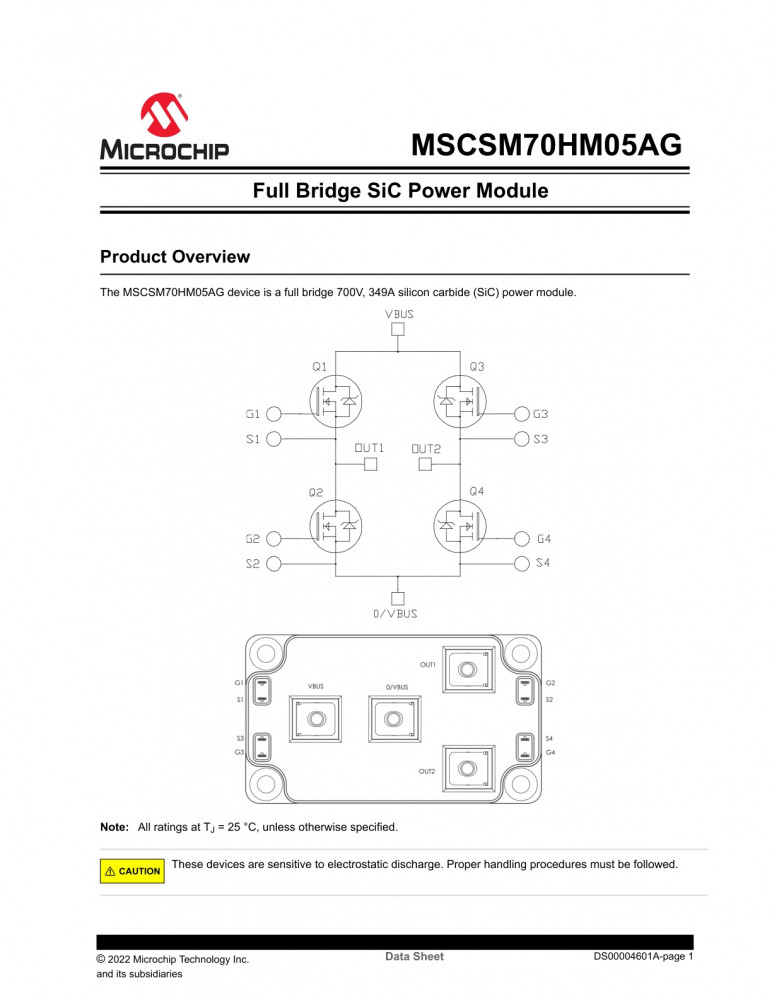 MSCSM70HM05AG datasheet page 1