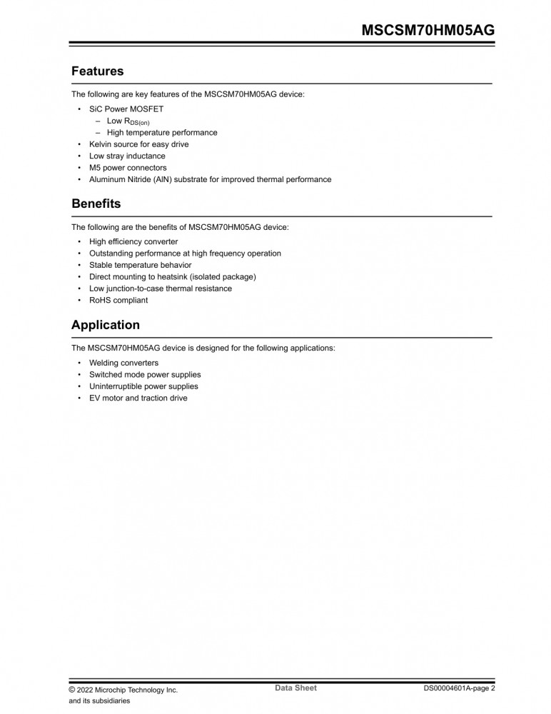MSCSM70HM05AG datasheet page 2