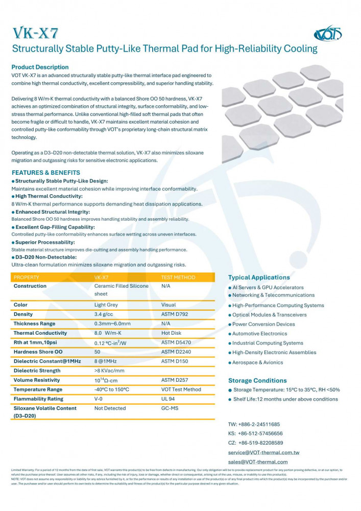 VK-X7 technical document, page 1