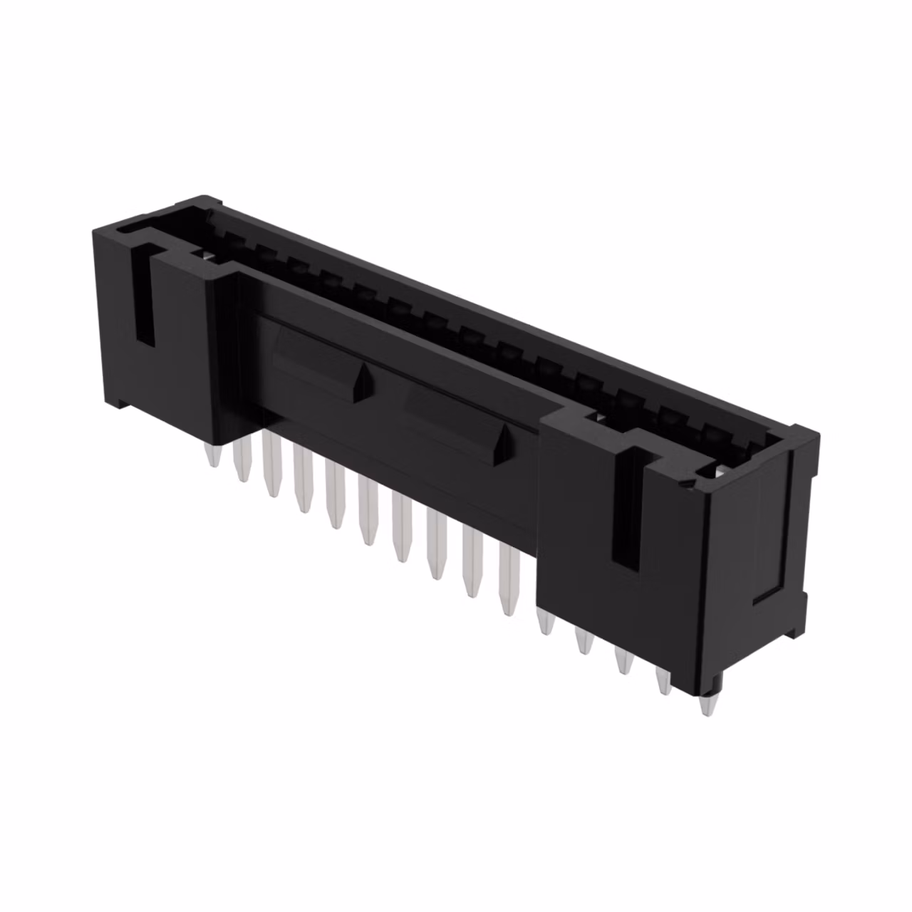 1.25mm Pitch, Micro-Lock Plus PCB Header, Single Row, Vertical, Through Hole, Tin-Bismuth Plating, Positive Lock, 15 Circuits, Low-Halogen, Black for sale