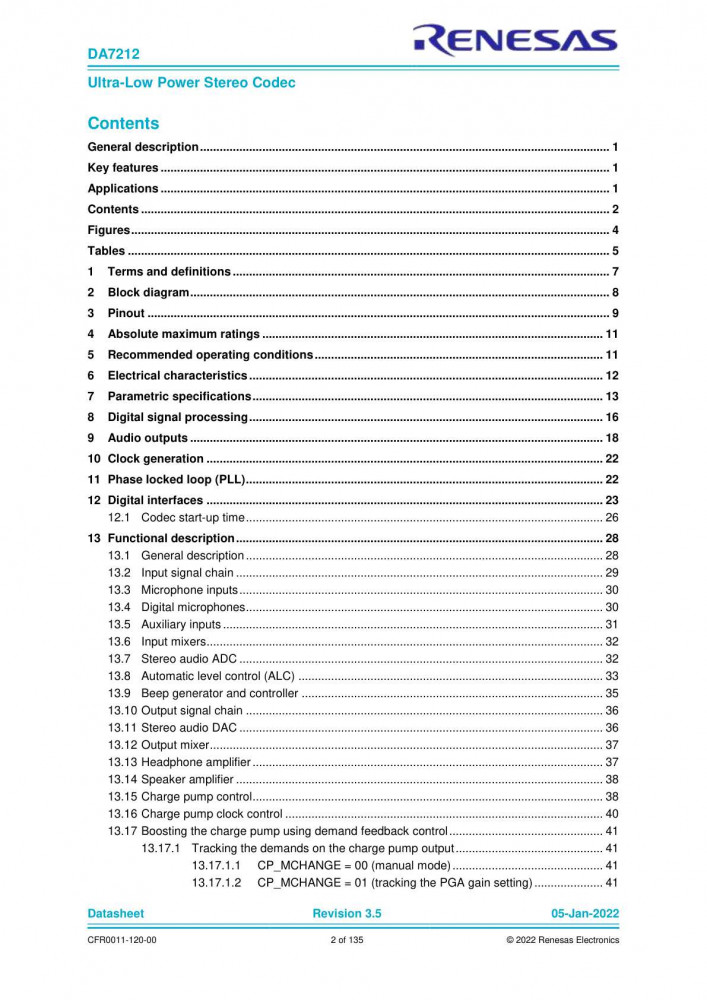 DA7212 datasheet page 2