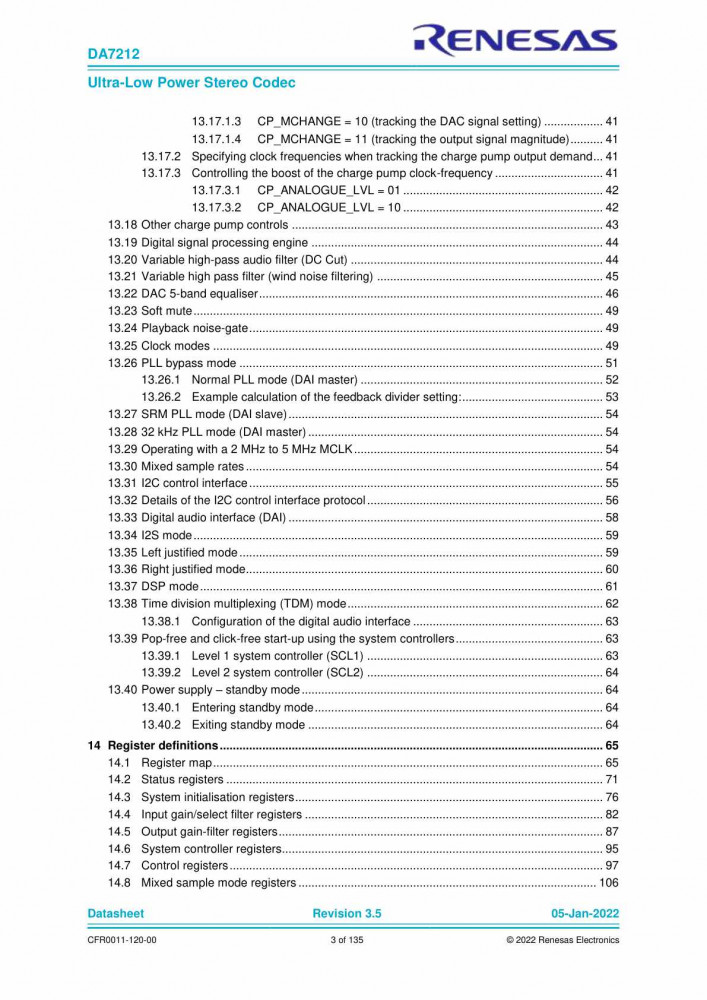 DA7212 datasheet page 3