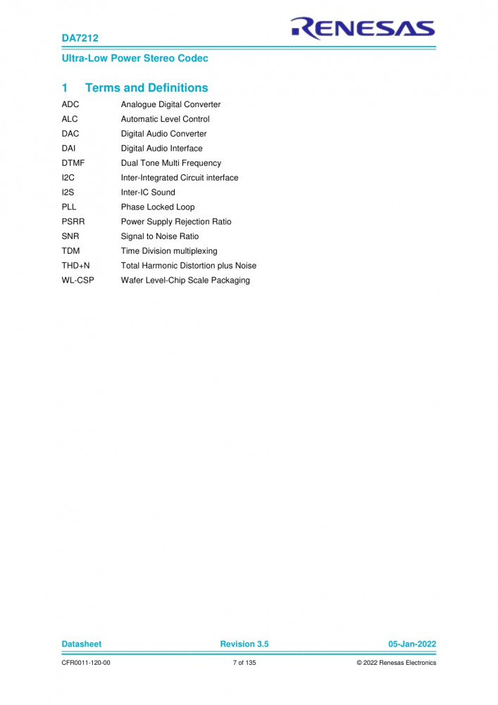 DA7212 datasheet page 7