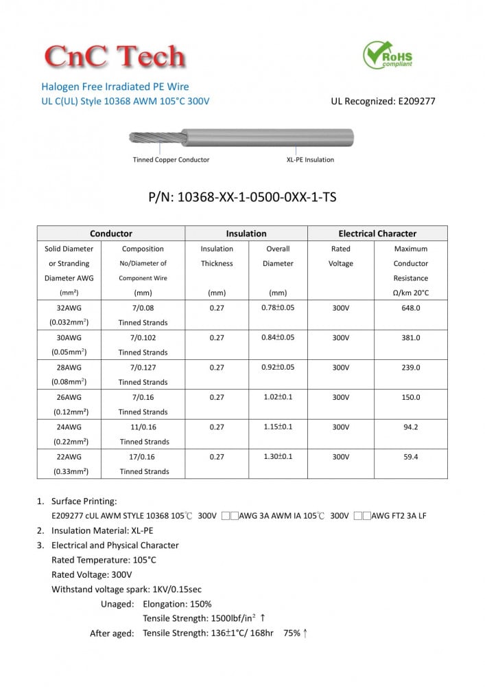 CNC Tech 10368 series specification page 1