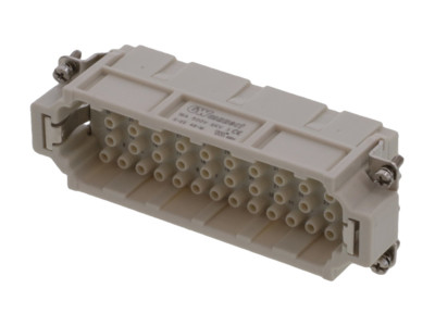Heavy-Duty Crimp Contact Insert, Male, 46-Pole, 16A, Numbered 1-46, for Crimp Contacts, Size 24B «104x27» for sale