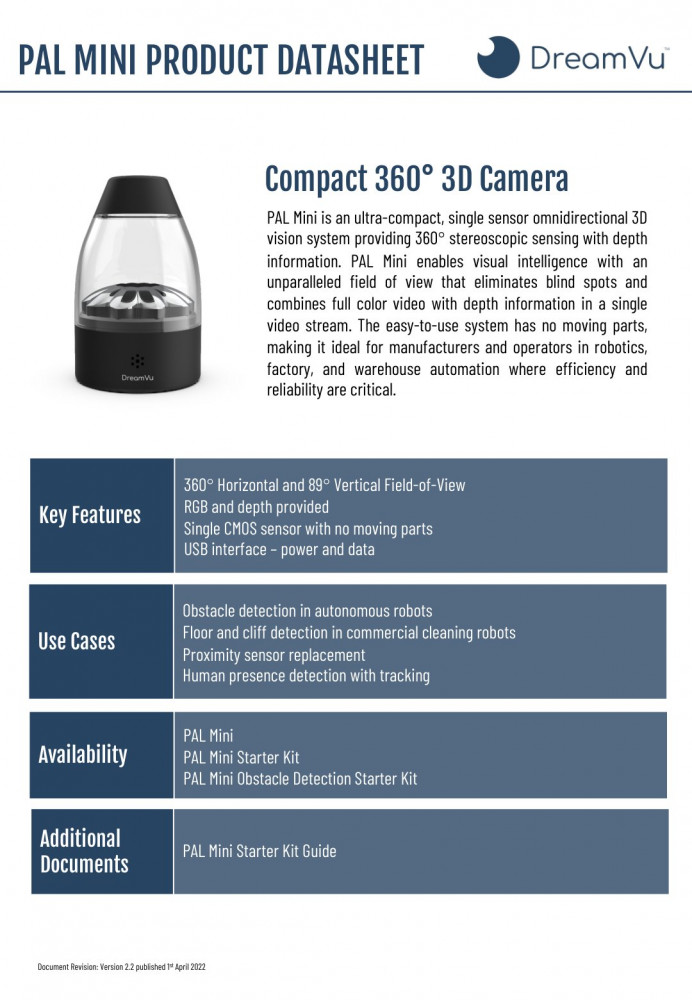 PAL Mini product document page 1