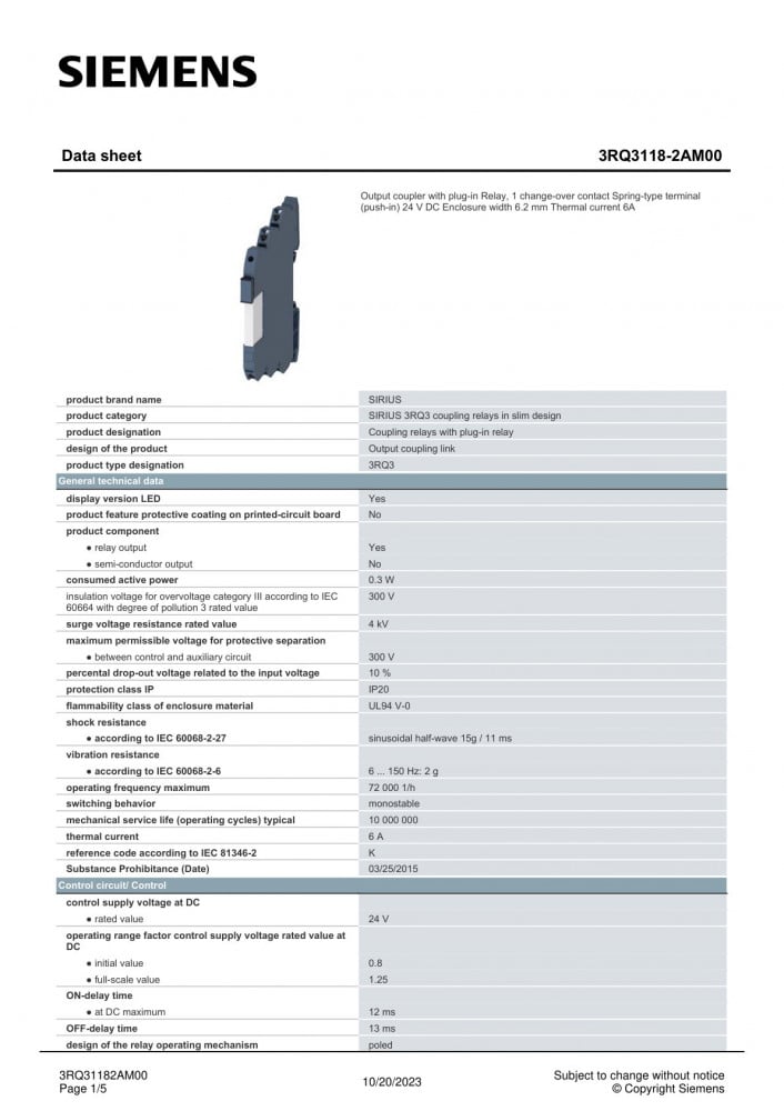 3RQ31182AM00 datasheet page 1