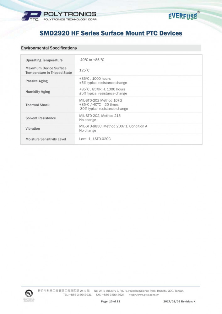 PTTC SMD2920 HF datasheet page 10