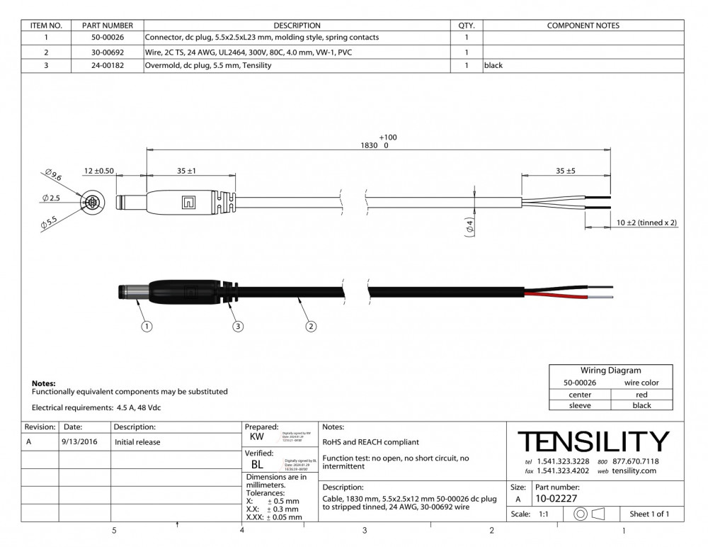 Tensility International 10-02227 product drawing