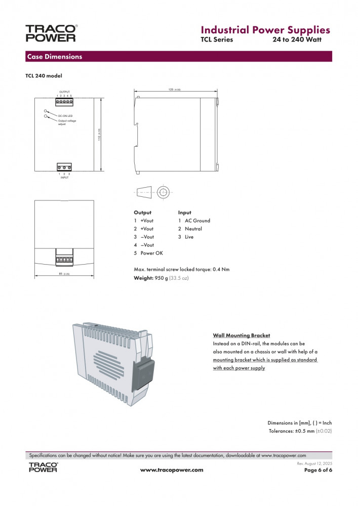 TCL series technical document, page 6