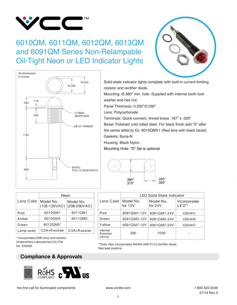 6010QM series technical document page