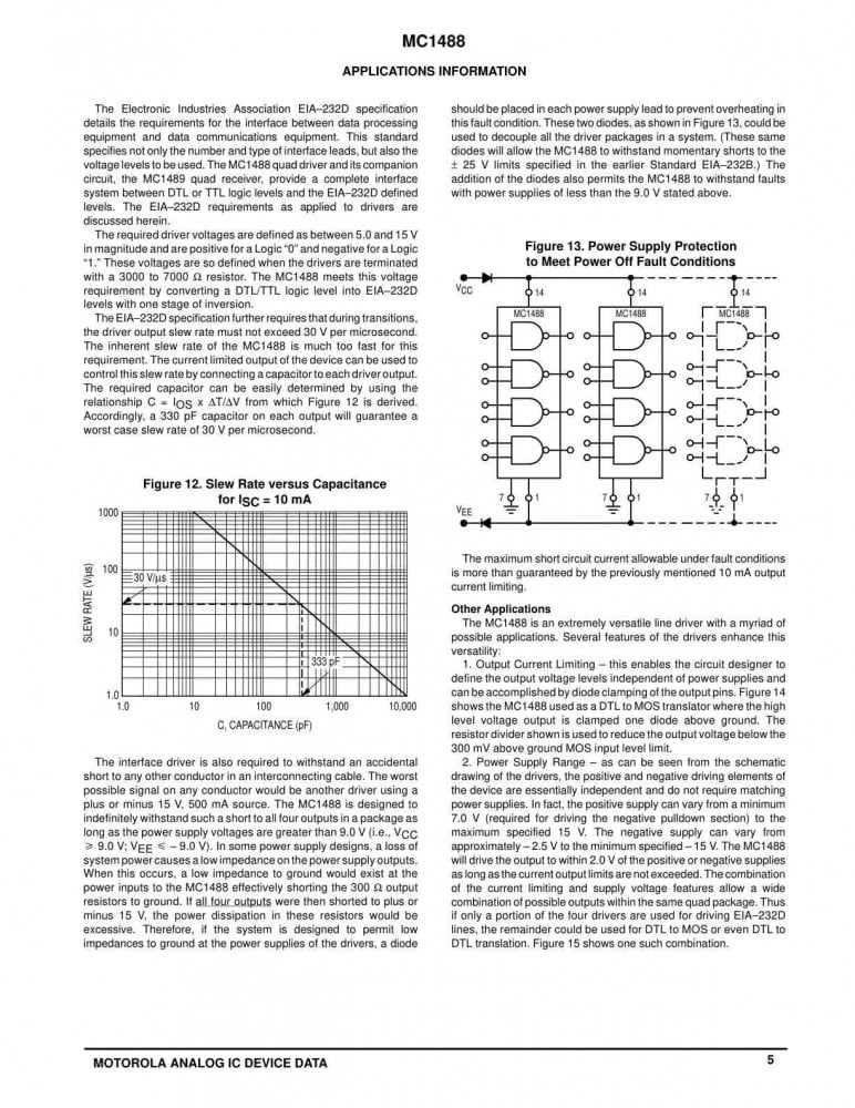 MC1488 datasheet page 5