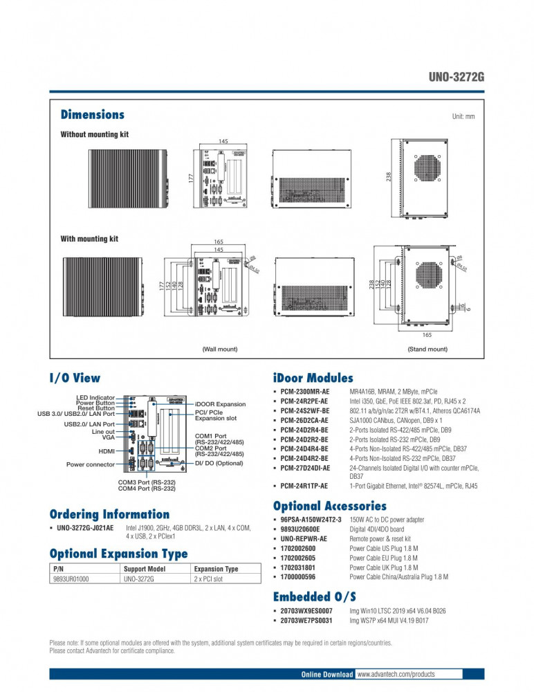 UNO-3272G product document page 2