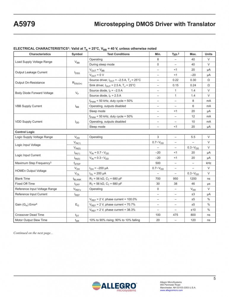 A5979GLPTR-T datasheet page 5