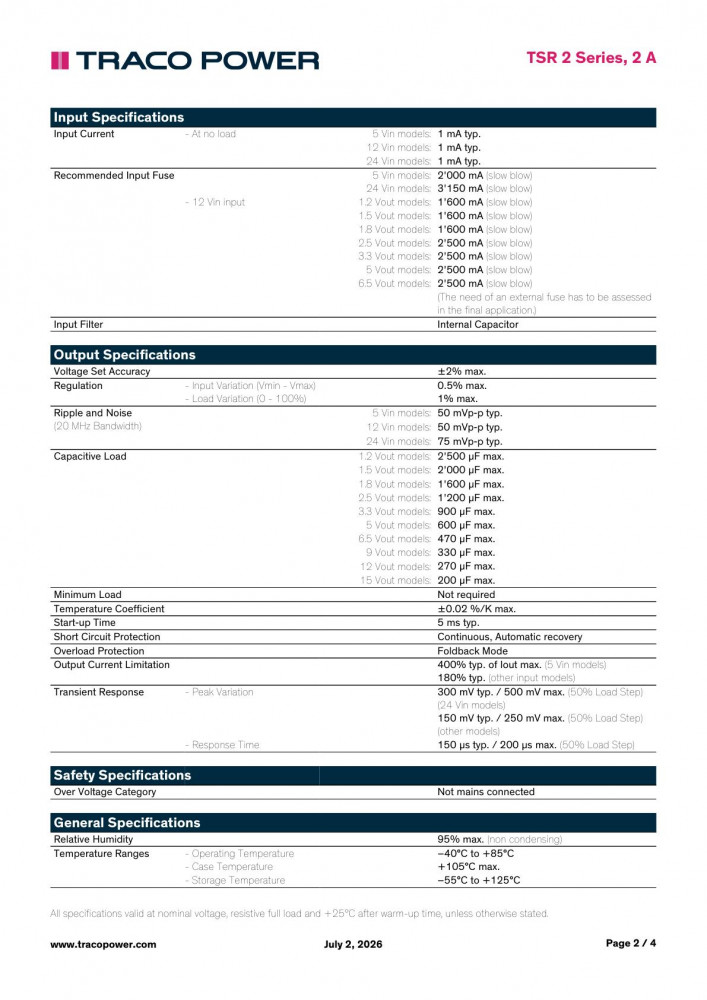 TSR 2-0518 technical document page 2