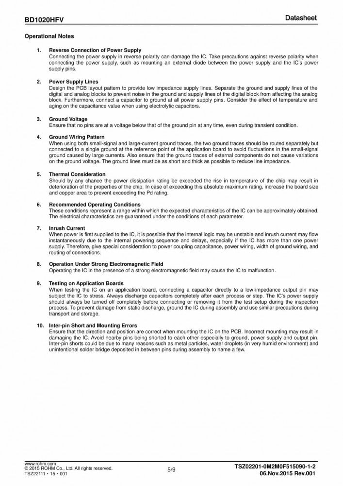 BD1020HFV-TR datasheet page 5
