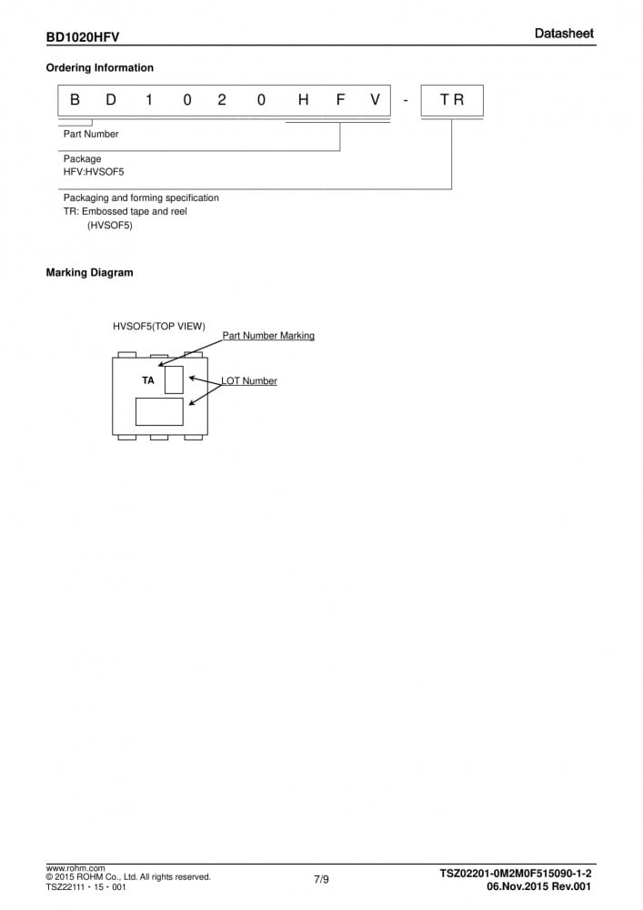 BD1020HFV-TR datasheet page 7