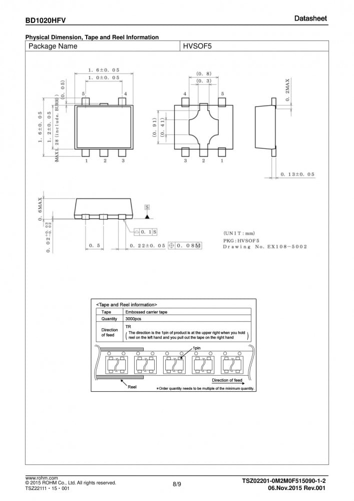 BD1020HFV-TR datasheet page 8