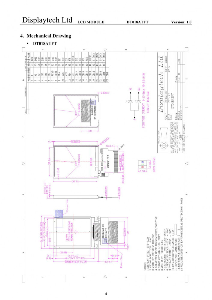 DT018ATFT specification page 5