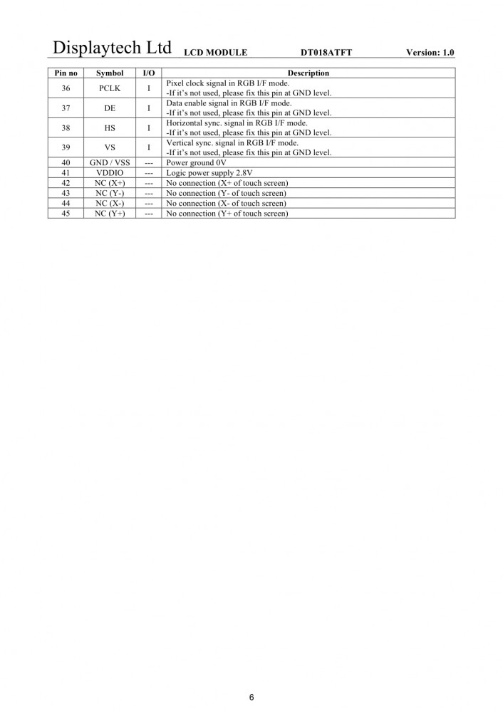 DT018ATFT specification page 7