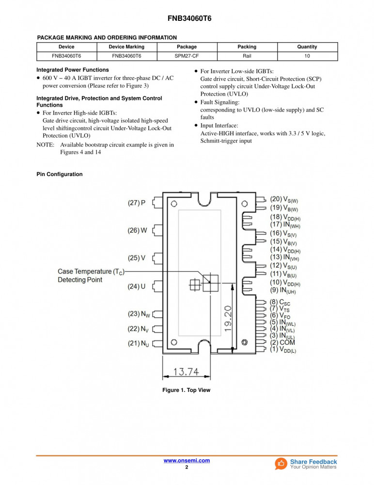 FNB34060T6 datasheet page 2
