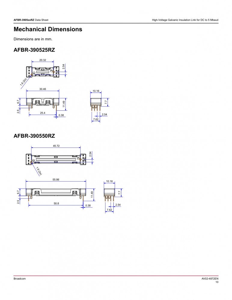 AFBR-390575RZ datasheet page 10