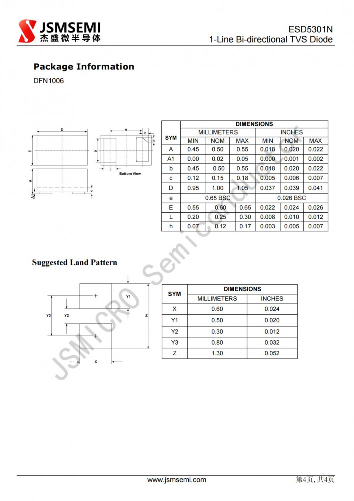 ESD5301N datasheet page 4