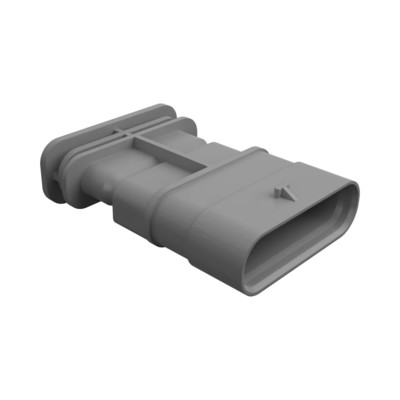 MXP120 Sealed Male Blade Connector with 7.00mm Clip-Slot, 6 Circuit, Light Gray Housing (T3-V2-S3 with Backshell, T3-V2-S2 without Backshell), Backshell Interface Option 2, Key B for sale