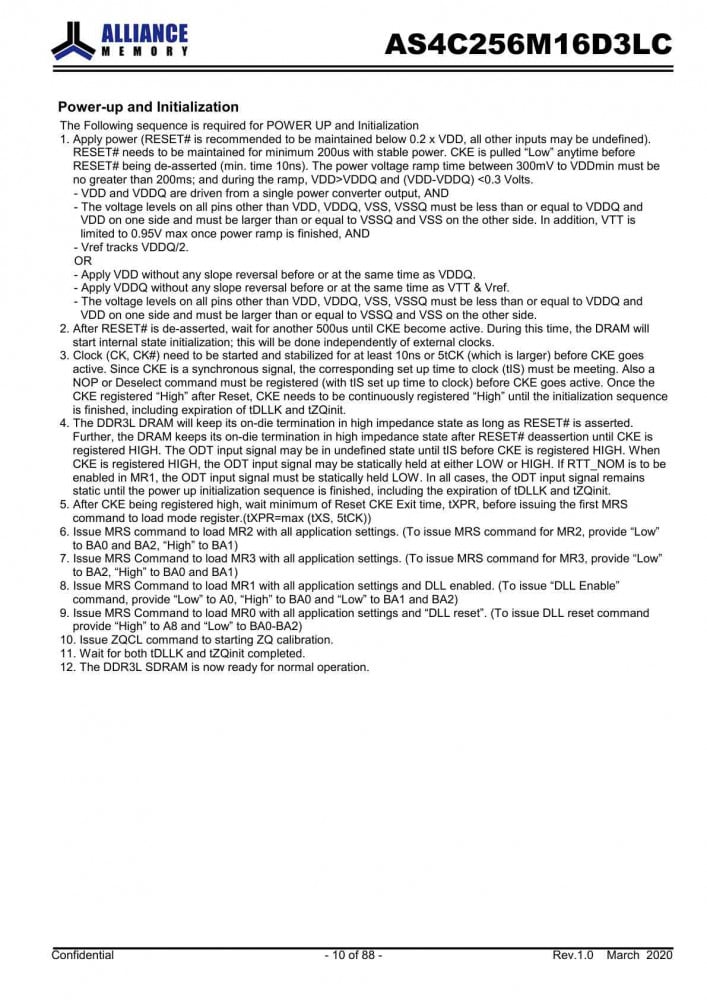 Datasheet page 10